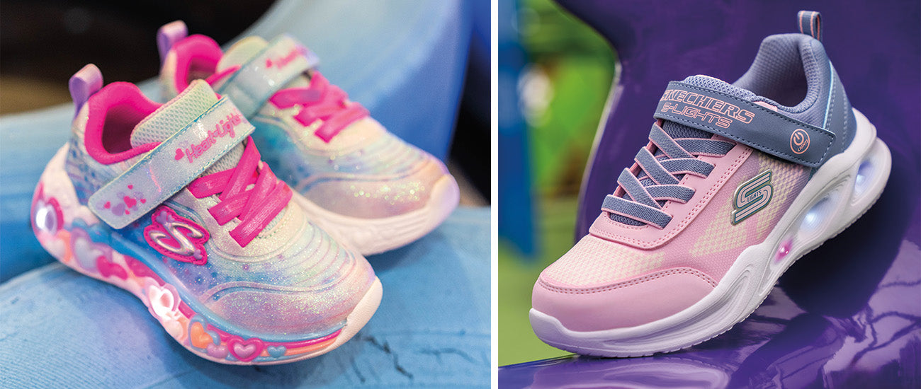 Blinkesko til børn - Oplev kollektion af smarte sko med lys – Skechers.dk