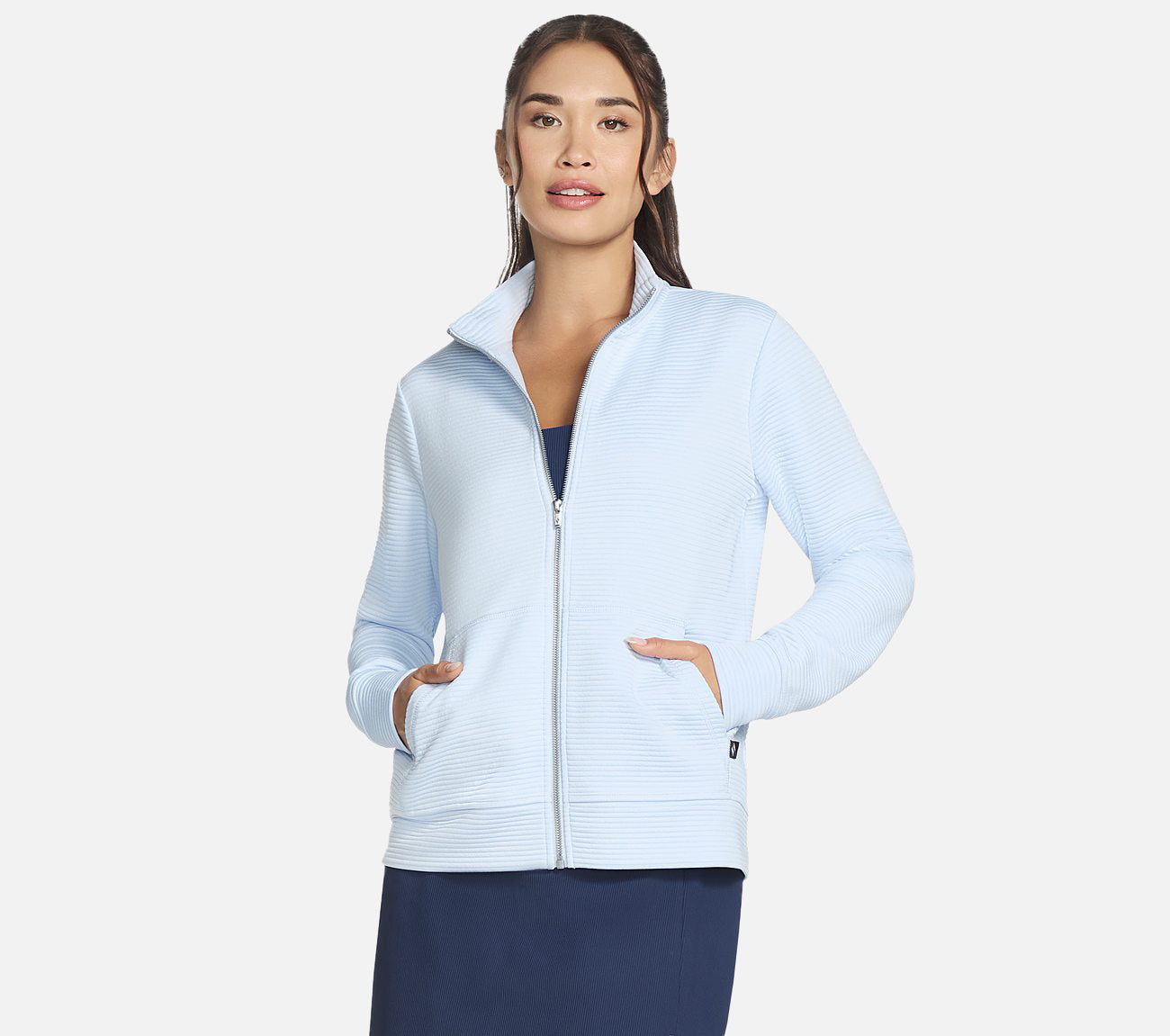 The Hoodless GO WALK Jacket | Blå dame jakke - Køb online – Skechers.dk