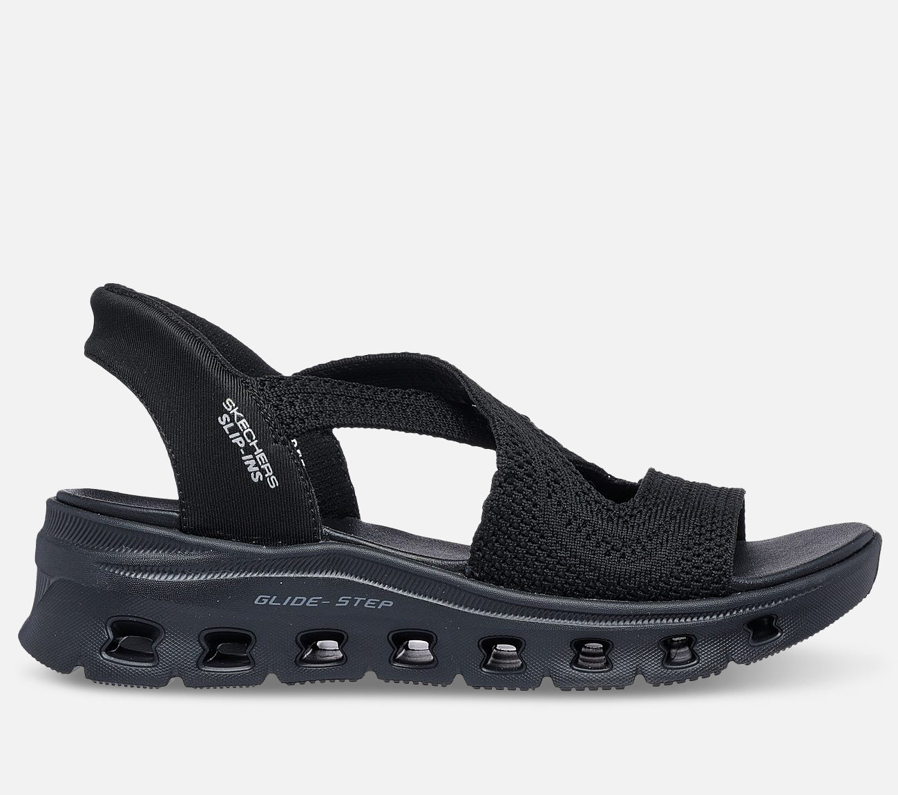 Slip-ins Glide-Step Sandal | Sort damesandal - Køb online – Skechers.dk